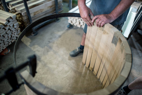 Cooper Assembles Barrel Staves Factory European Editorial Stock Photo ...
