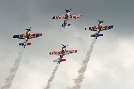 Flying Bull Aerobatics Team Performs Above Editorial Stock Photo ...