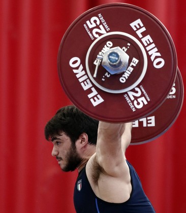Italian Weightlifter Salvatore Esposito Competes 77 Editorial Stock ...