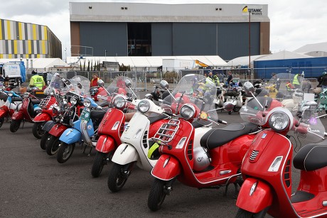 International Vespa Gathering Front Studios Where Editorial Stock Photo ...