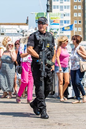 Armed Police Officers Patrol Brighton Palace Editorial Stock Photo ...