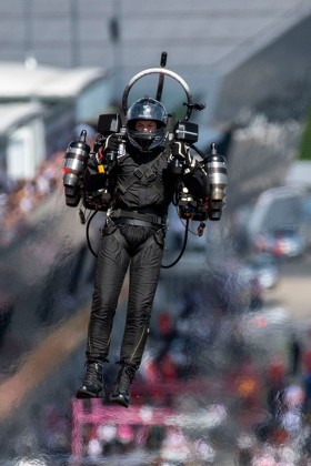 Man Jetpack Arrives Track Before Start Editorial Stock Photo - Stock ...