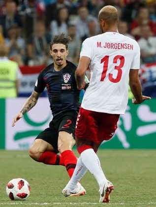 Sime Vrsaljko Croatia Mathias Jorgensen Denmark Editorial Stock Photo ...