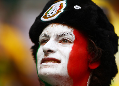 Mexico Fan Painted Face Editorial Stock Photo - Stock Image | Shutterstock