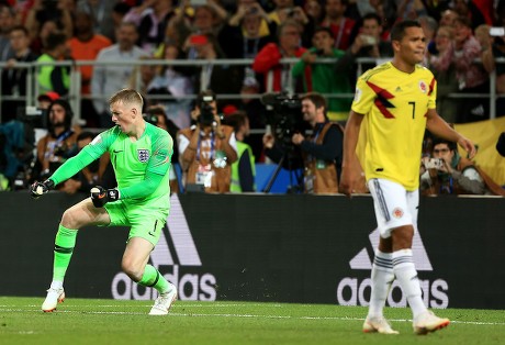 Goalkeeper Jordan Pickford England Celebrates After Editorial Stock ...