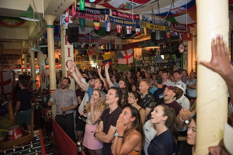 Fans Celebrate Bar Kick Shoreditch Editorial Stock Photo - Stock Image ...