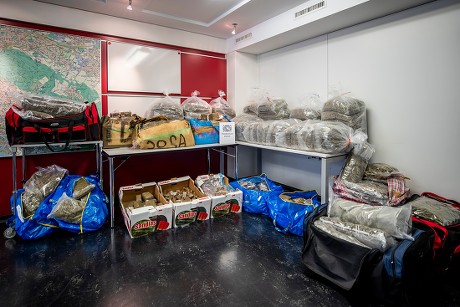 Police Display Stash Drugs Press Conference Editorial Stock Photo ...
