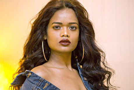 Delhi Based Model Renee Kujur Poses Editorial Stock Photo - Stock Image ...