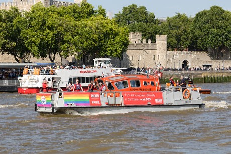 London Fire Brigade Boat London Pride Editorial Stock Photo - Stock ...