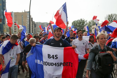 French Football Fans Seen Celebrating Their Editorial Stock Photo ...
