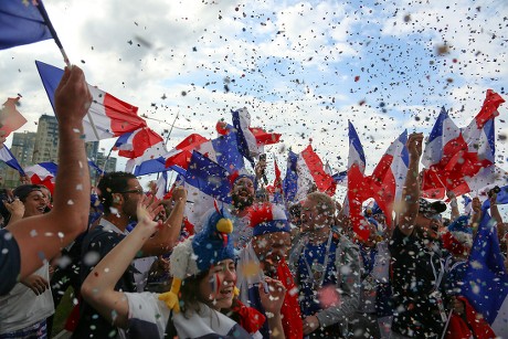 French Football Fans Seen Celebrating Their Editorial Stock Photo ...