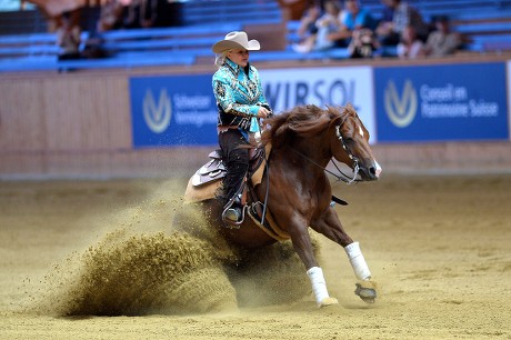 __COUNT__ FEI World Reining Championships, CS Ranch, Givrins, Switzerland - 07 Jul 2018 Stock ...