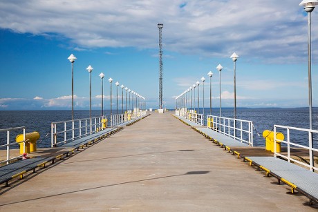 Modern Concrete Surfaced Pier Rows Cone Editorial Stock Photo - Stock ...