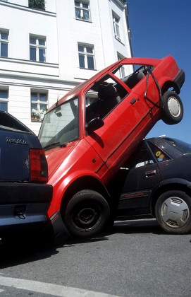 Car Trapped Between Two Cars Berlin Editorial Stock Photo - Stock Image ...