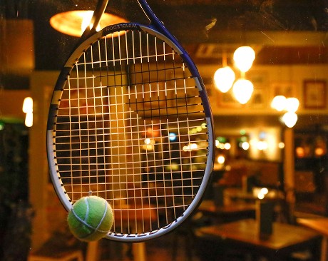 Tennis Themed Shop Window Decorations Restaurant Editorial Stock Photo ...
