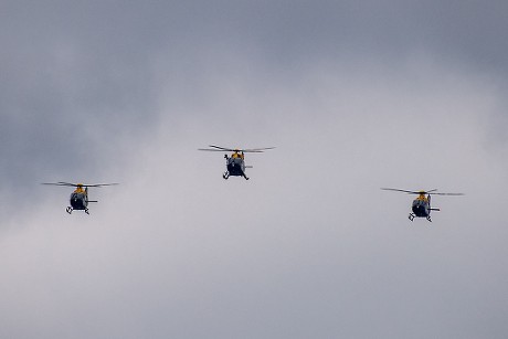 Raf 100 Flypast Juno H135 Two Editorial Stock Photo - Stock Image ...