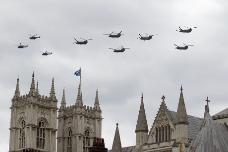 Helicopters Take Part Raf 100th Anniversary Editorial Stock Photo ...