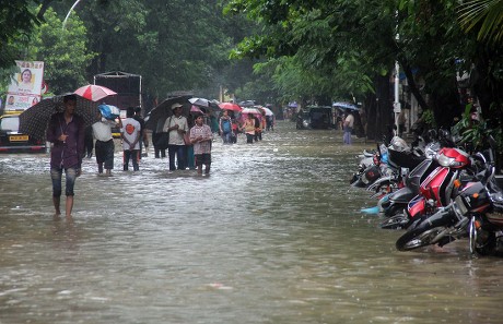 People Wade Through Waterlogged On Streets Editorial Stock Photo ...
