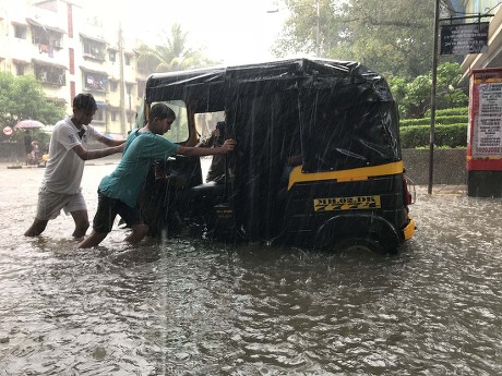 Boys Push Auto Rickshaw Which Had Editorial Stock Photo - Stock Image ...