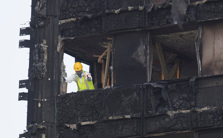 Engineers Work Through Burnt Out Shell Editorial Stock Photo - Stock ...