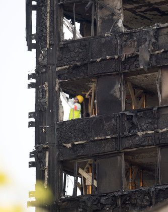 Engineers Work Through Burnt Out Shell Editorial Stock Photo - Stock ...
