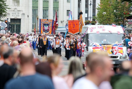 Annual Orange Order parade, Belfast, Northern Ireland, UK - 12 Jul 2018 ...