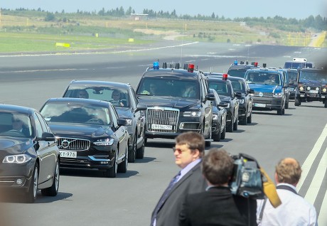 Motorcade Awaits Arrival Russian President Vladimir Editorial Stock ...