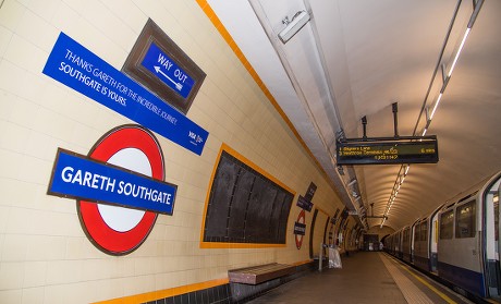 Southgate underground station renamed 'Gareth Southgate', London, UK ...