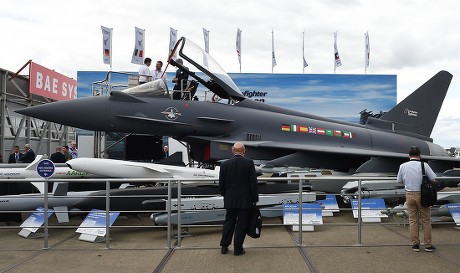 Visitors Stand Front Typhoon Eurofighter Shown Editorial Stock Photo ...