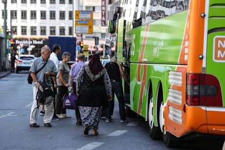 Passengers Load Their Luggage Buses Bus Editorial Stock Photo - Stock ...