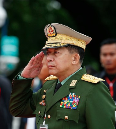 Myanmar Military Commanderinchief Senior General Min Editorial Stock ...
