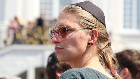 Woman Wearing Kippah During Kippah Day Editorial Stock Photo - Stock ...