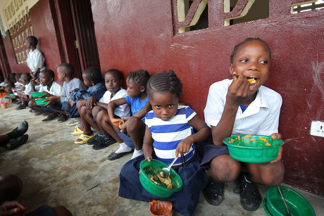 School Children Eat Their Meal Part Editorial Stock Photo - Stock Image ...