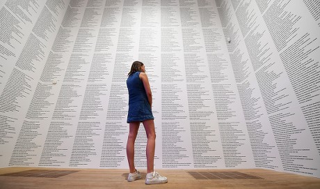 Tate Modern Staff Looks Over Text Editorial Stock Photo - Stock Image ...