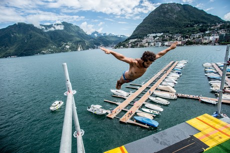 Diver Action During First Cliff Diving Editorial Stock Photo - Stock ...