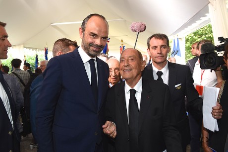 French Prime Minister Edouard Philippe Flanked Editorial Stock Photo ...