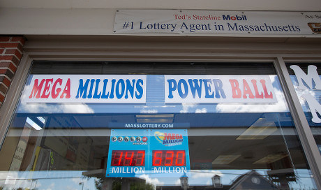 Electronic Signage Massachustts State Lottery Displays Editorial Stock ...