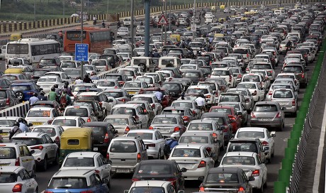 Vehicles Seen Stuck Massive Traffic Jam Editorial Stock Photo - Stock ...