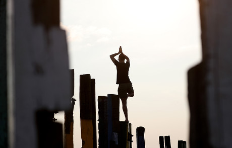 Man Poses Photo On Top Mining Editorial Stock Photo - Stock Image ...