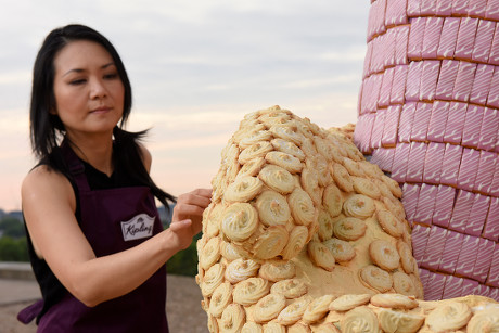 Roald Dahl BFG sculpture made from Mr Kipling cakes, London, UK - 22 ...
