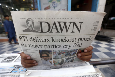 Person Holds Pakistani Newspapers Bearing News Editorial Stock Photo ...