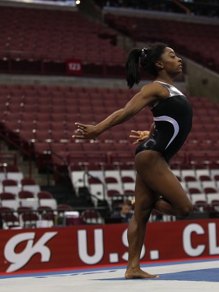Gymnast Competes During American Cup Gymnastics Editorial Stock Photo ...