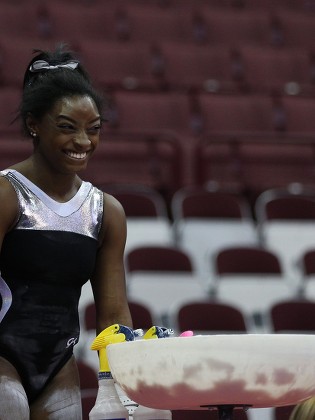 Gymnast Competes During American Cup Gymnastics Editorial Stock Photo ...