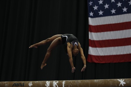 Gymnast Competes During American Cup Gymnastics Editorial Stock Photo ...