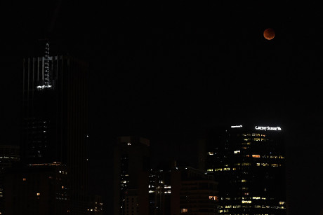 Moon Seen During Lunar Eclipse Sydney Editorial Stock Photo - Stock ...