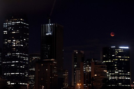 Moon Seen During Lunar Eclipse Sydney Editorial Stock Photo - Stock ...