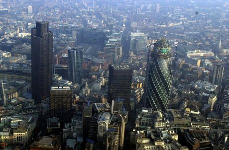 Aerial View City London Showing Gherkin Editorial Stock Photo - Stock ...