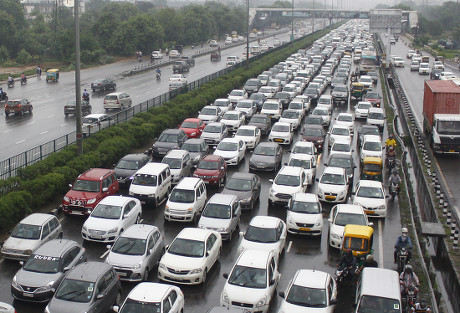 Vehicle Stuck Heavy Traffic Jam Delhi Editorial Stock Photo - Stock ...