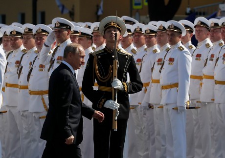 Russian Navy Officers During Main Naval Editorial Stock Photo - Stock ...