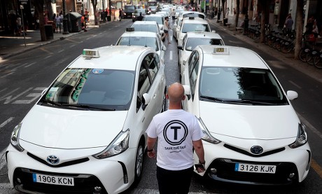 Taxi Driver Walks Between Several Vehicles Editorial Stock Photo ...